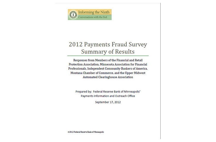 2012 Payments Fraud Survey Summary of Results - PaymentsJournal