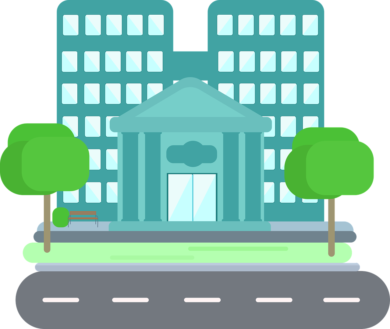 Credit Union Building Clipart